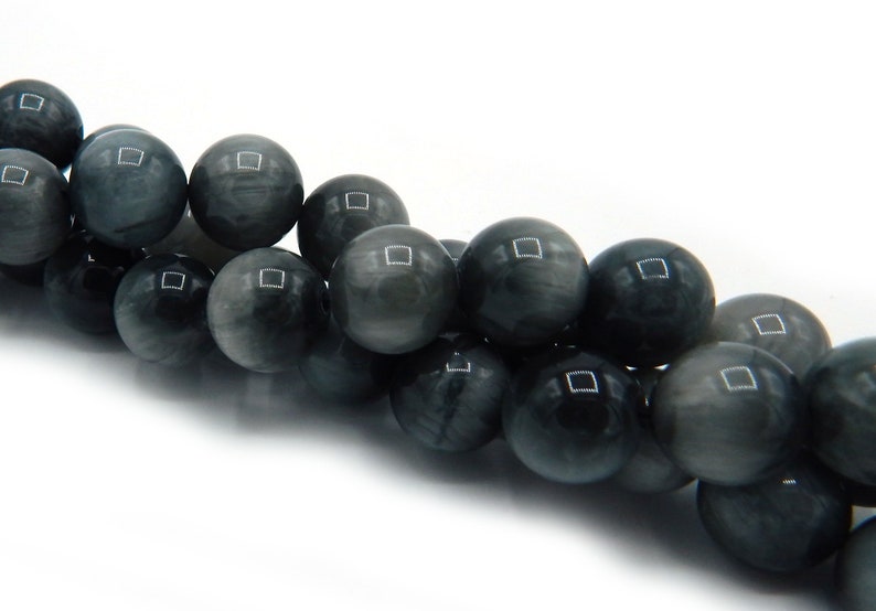 Natural Gemstone Eagle-eye Smooth Round 4mm6mm10mm - Etsy