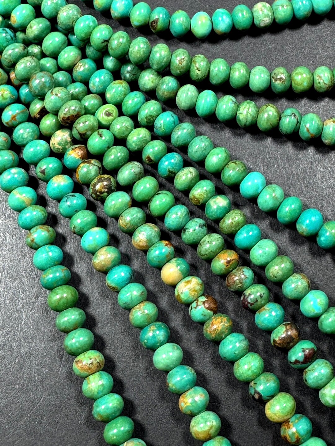 Natural Turquoise Gemstone Bead. Roundell Shape . Gorgeous Natural Blue ...