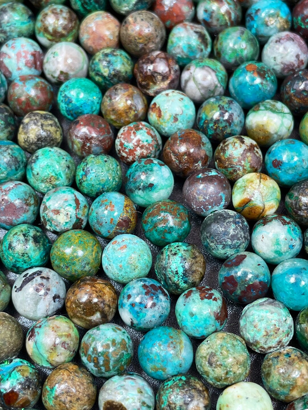 Natural Turquoise Gemstone Bead. 6mm 8mm 10mm Round Bead. Gorgeous ...