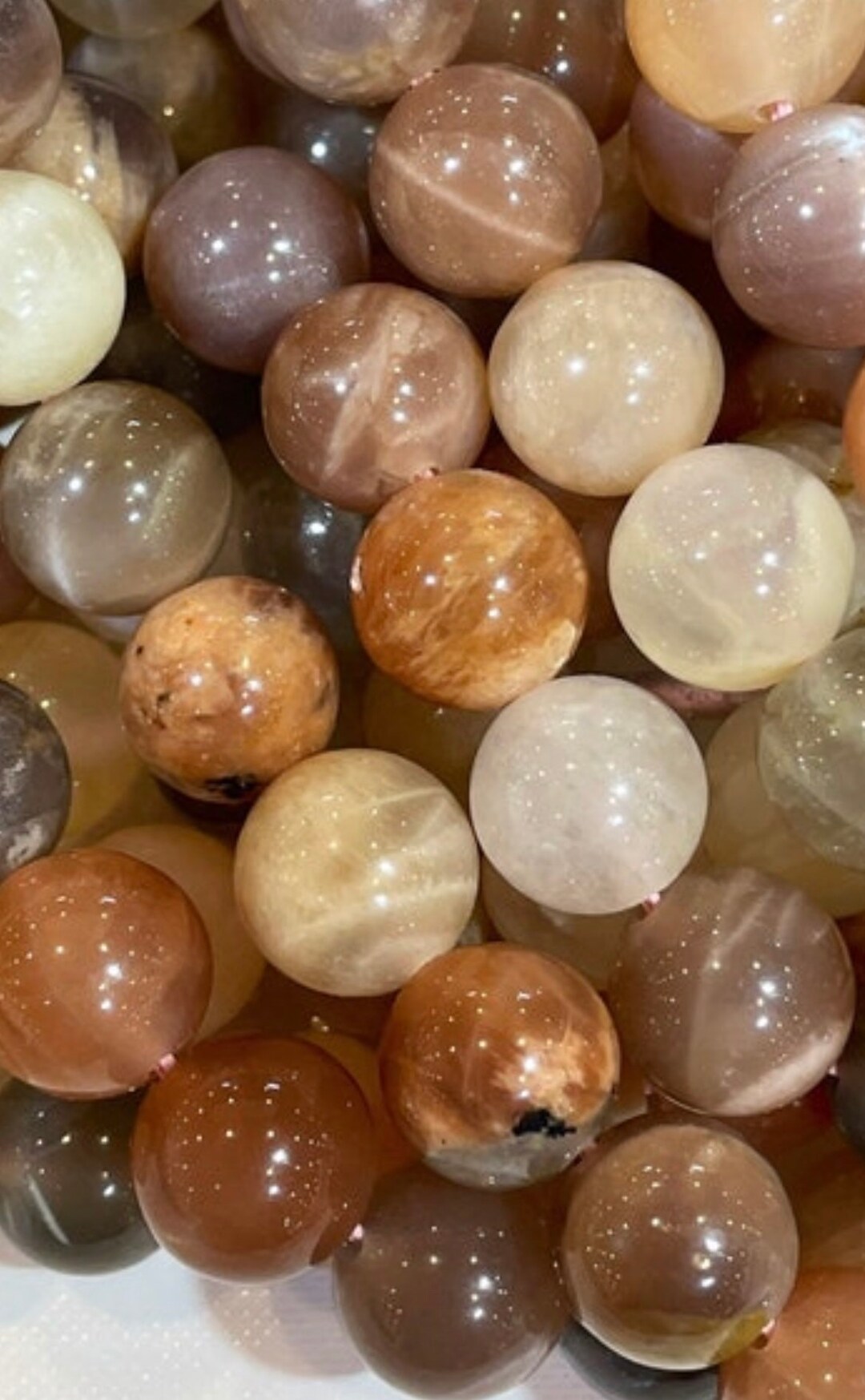 AAA Natural Sunstone Bead . 6mm 8mm 10mm Round Bead. Gorgeous Natural ...