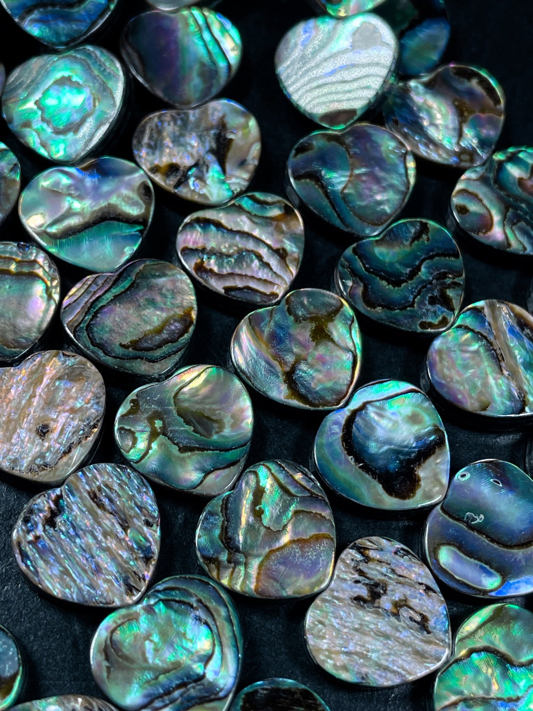AAA Natural Abalone Shell Bead 15mm Heart Shape Bead, Beautiful Natural ...