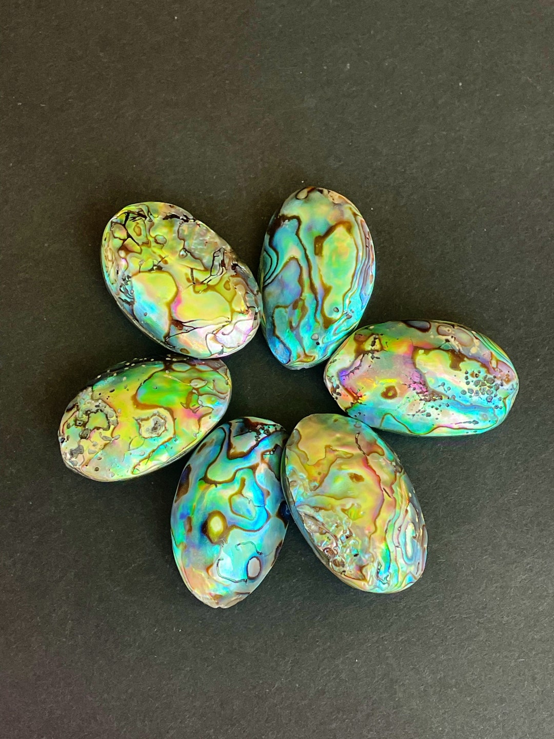 AAA Natural Abalone Shell Bead. 17x20mm Freedom Shape. Beautiful ...