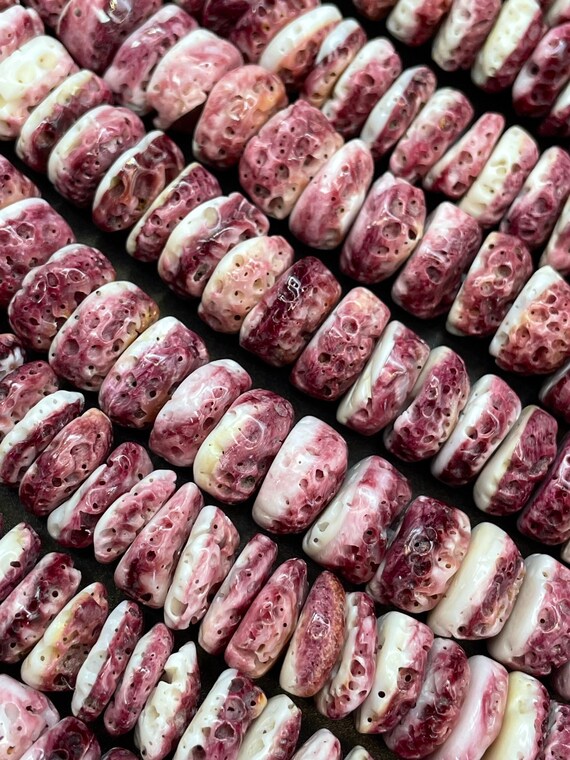 AAA Natural Purple Spiny Oyster Shell Bead. 4x12mm Roundell - Etsy
