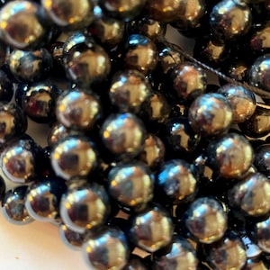 AAA Natural Hypersthene Stone Beads, 8mm10mm,12mm, Smooth Round Shape ...