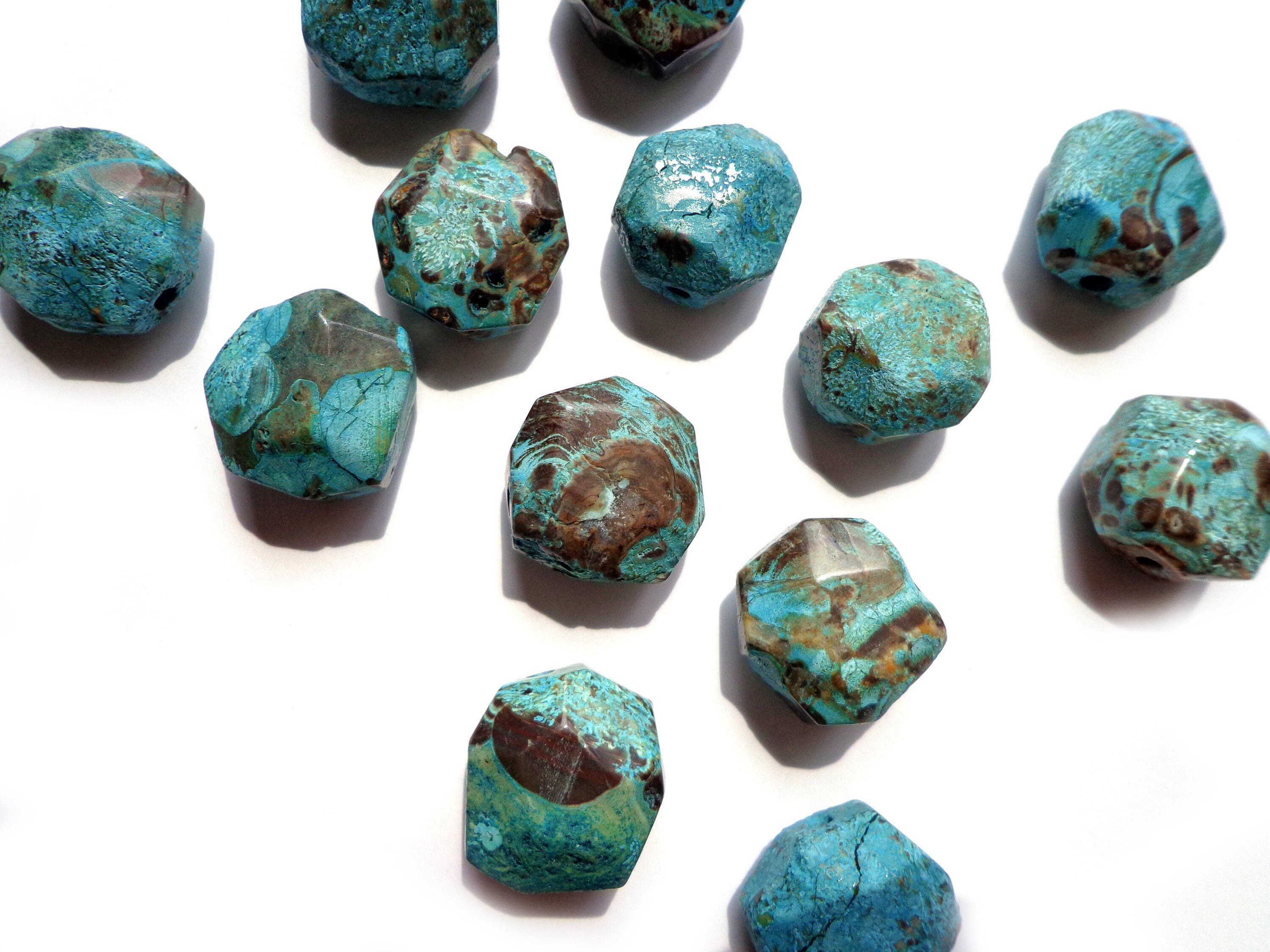 Natural Gemstone Blue Mushroom Jasper bead Nugget Shaped | Etsy