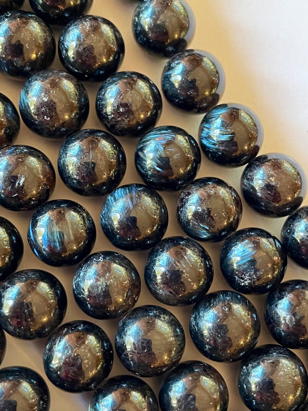 AAA Natural Hypersthene Stone Beads, 8mm10mm,12mm, Smooth Round Shape ...