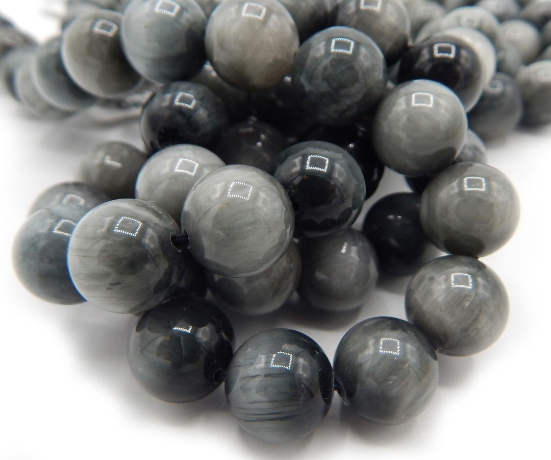 Natural Gemstone Eagle-eye, Smooth Round 4mm,6mm,10mm, 12mmfull Strand ...