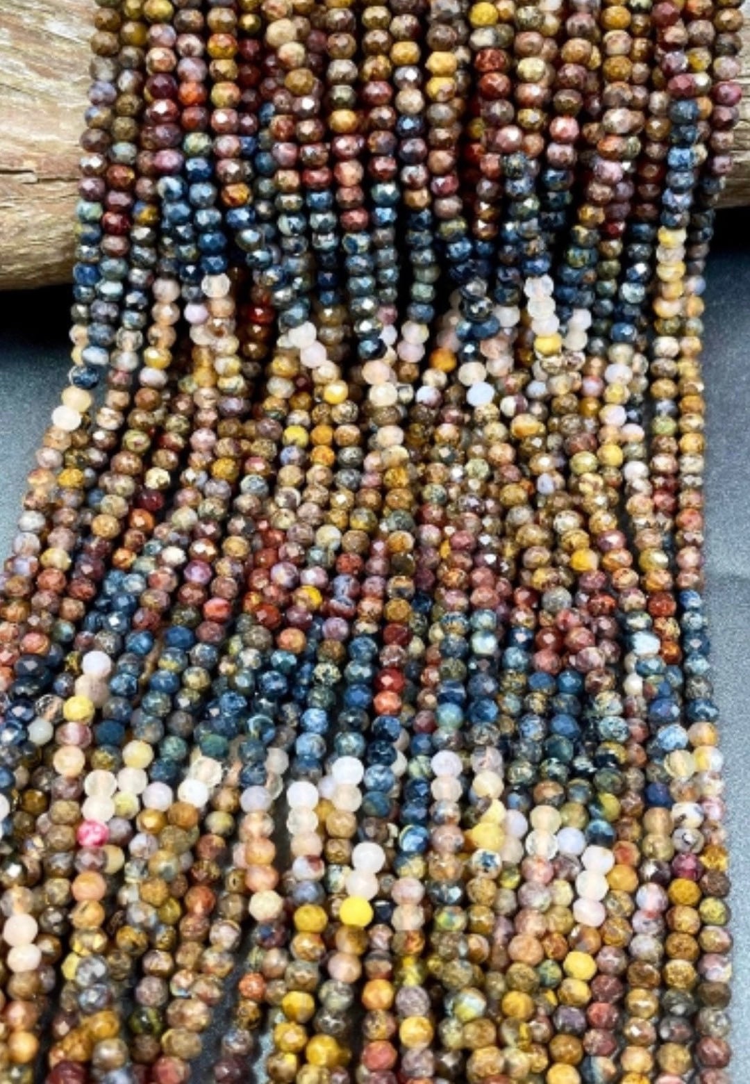 AAA Natural Pietersite Stone Bead. Faceted 3x4mm Rondelle Shape ...