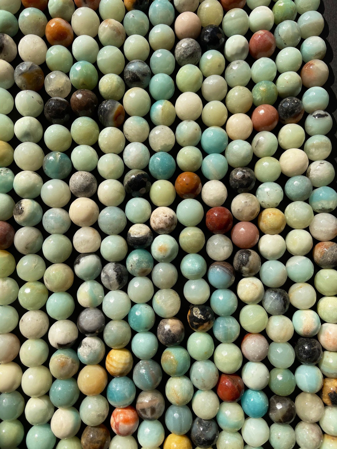 AA Natural Amzonite Stone Bead. Faceted 6mm 8mm 10mm 12mm | Etsy