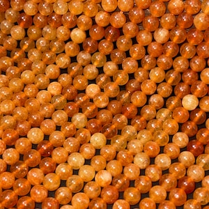 Natural Orange Jade Gemstone Bead 6mm 8mm Round Beads, Beautiful Orange ...