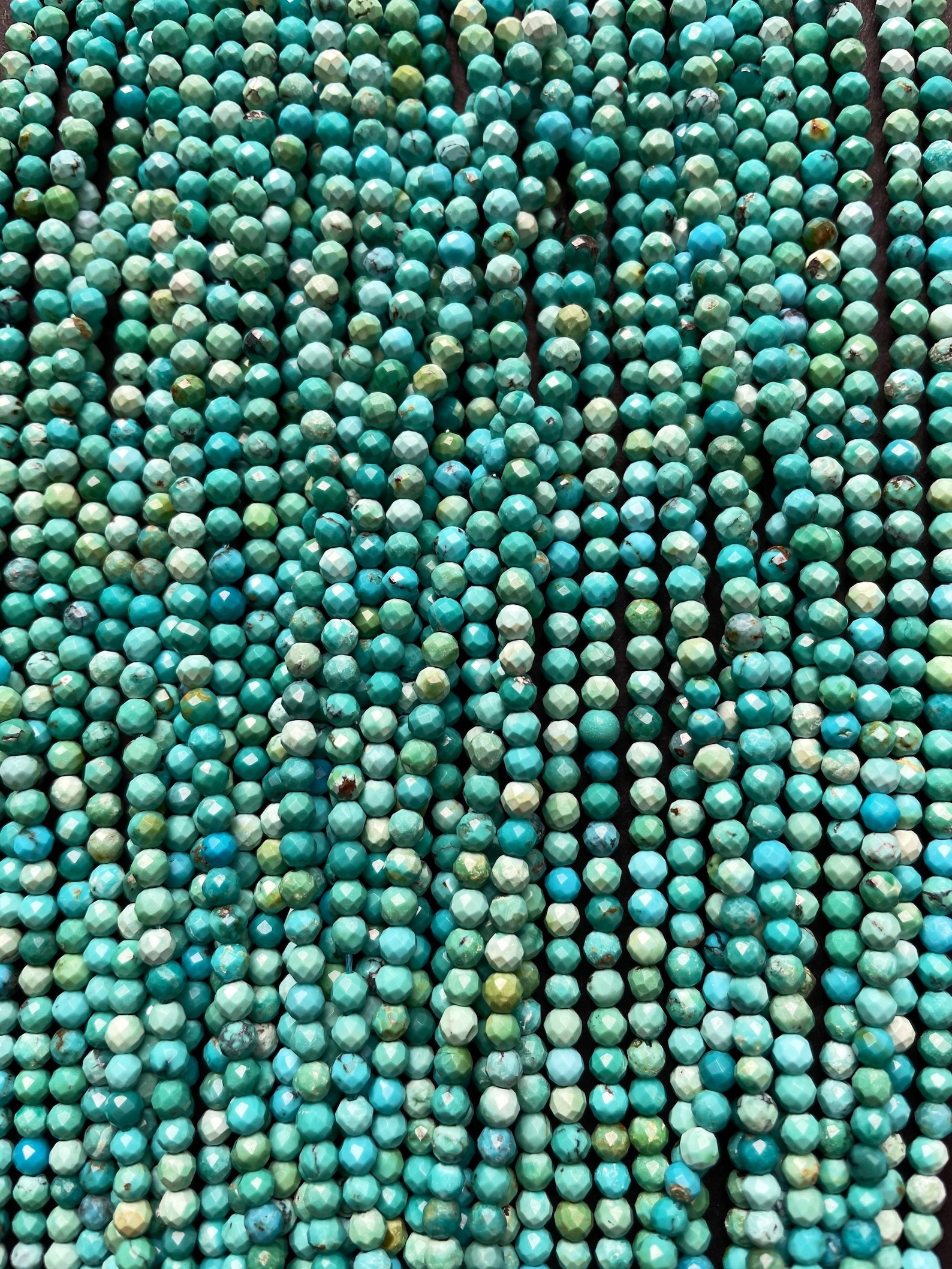 AAA Natural Turquoise. Faceted 2mm 3mm Turquoise Bead . Gorgeous ...