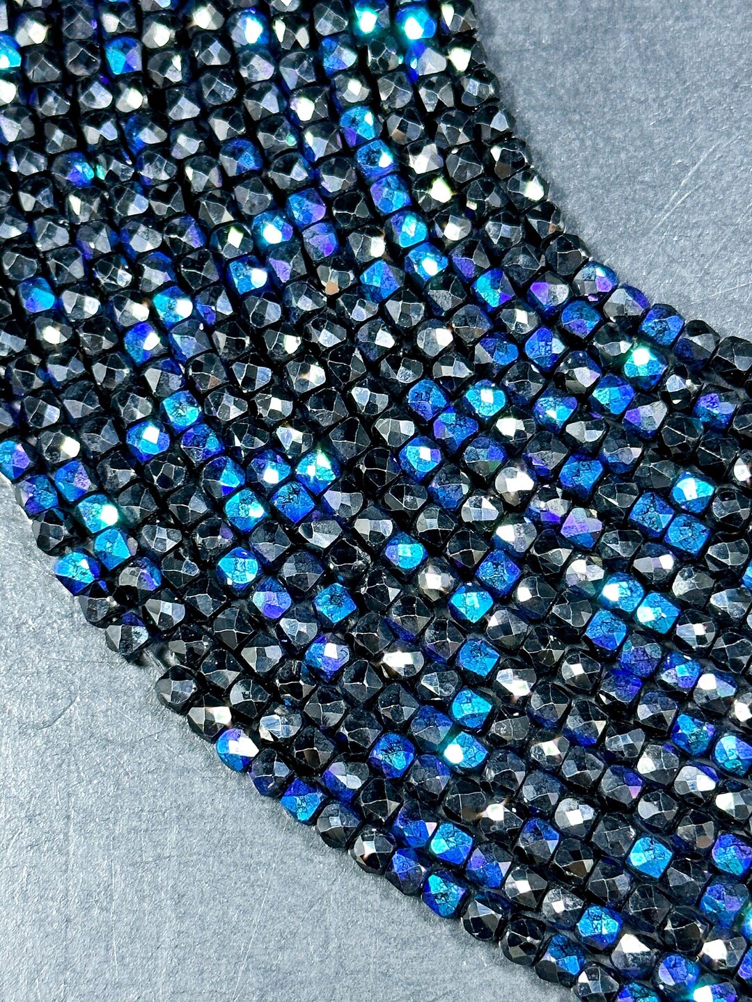 Mystic Natural Spinel Gemstone Bead Faceted 4mm Cube Shape Bead ...