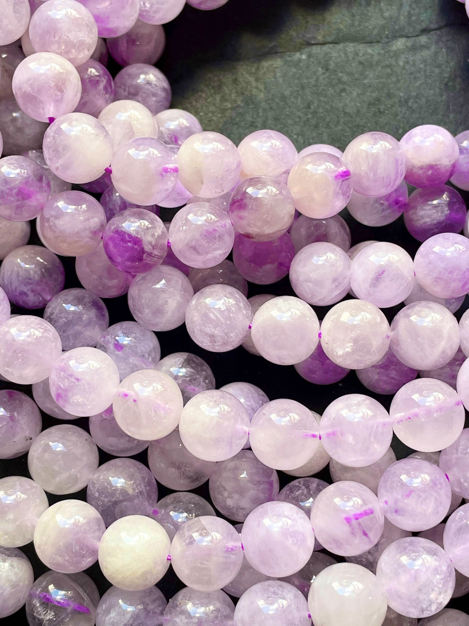 Natural Lavender Jade Stone Bead. . 6mm 8mm 10mm 12mm Round Bead ...