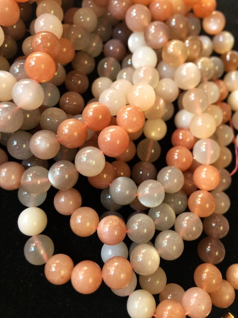 AAA grade moonstone beads . Natural gemstone beads . 6mm 8mm | Etsy