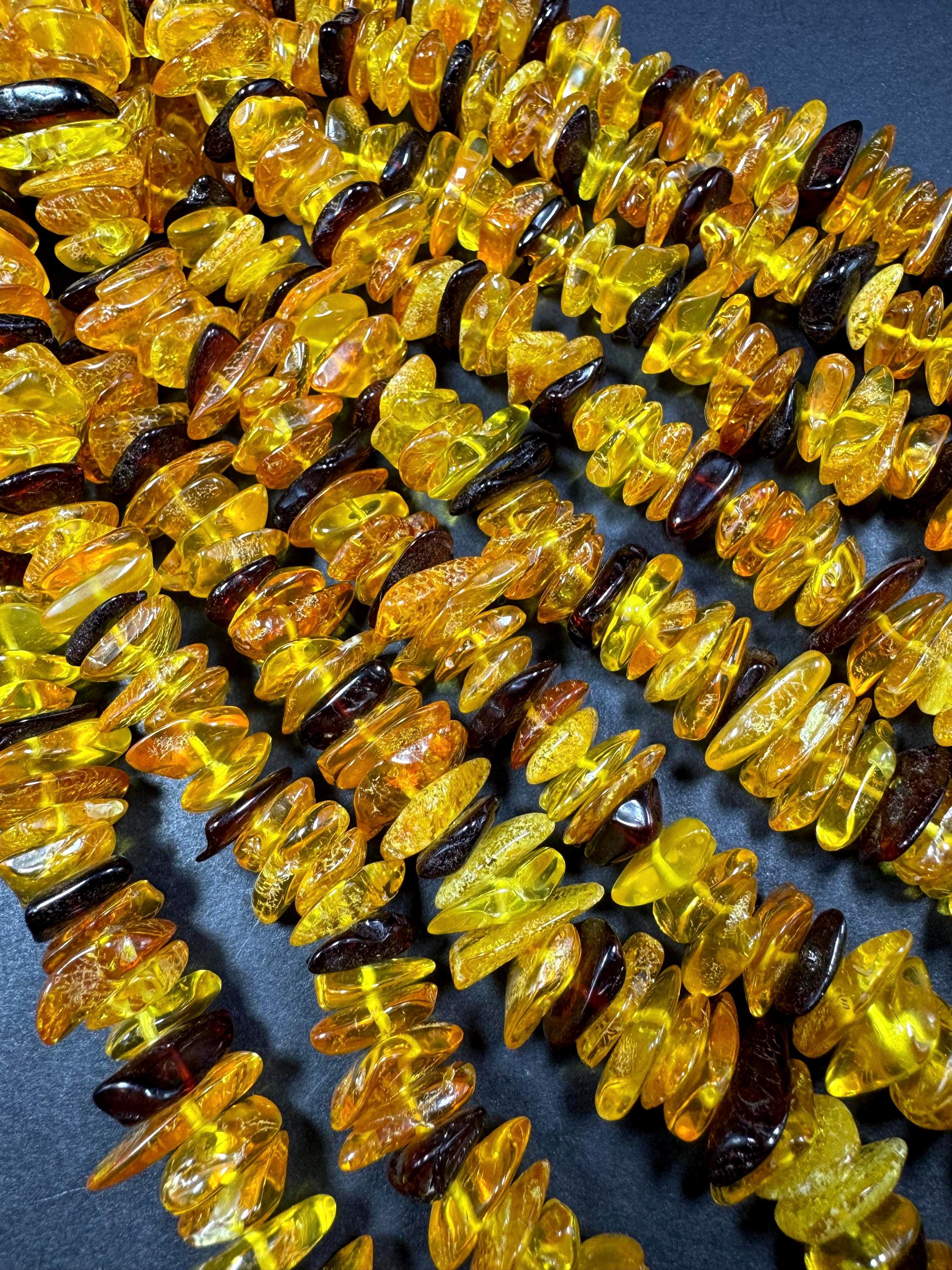 Natural Baltic Gold Stone Bead . Freeform Roundell Shape, Beautiful ...