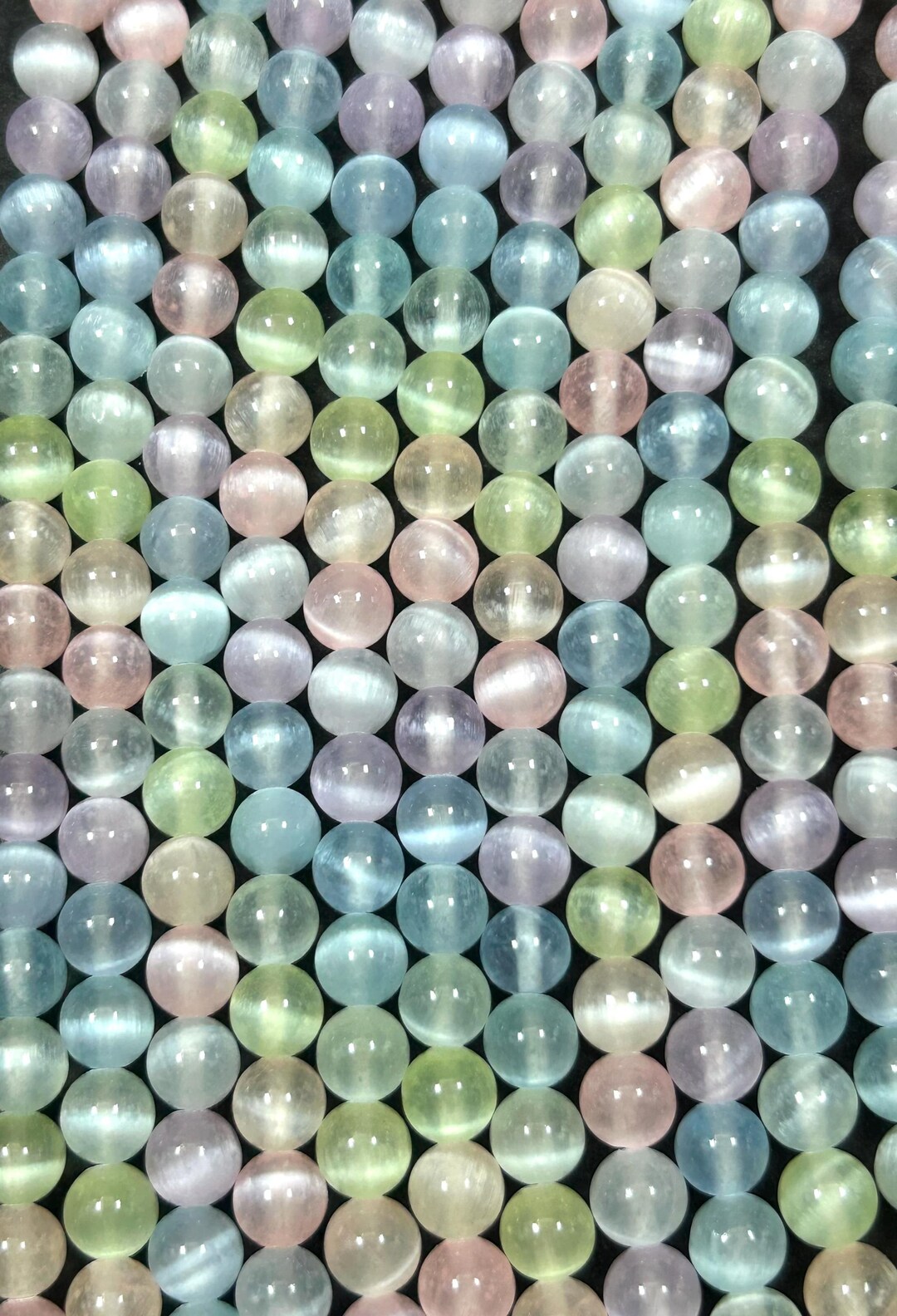 AAA Natural Selenite Gemstone Round Bead. 6mm Round Bead. Gorgeous ...