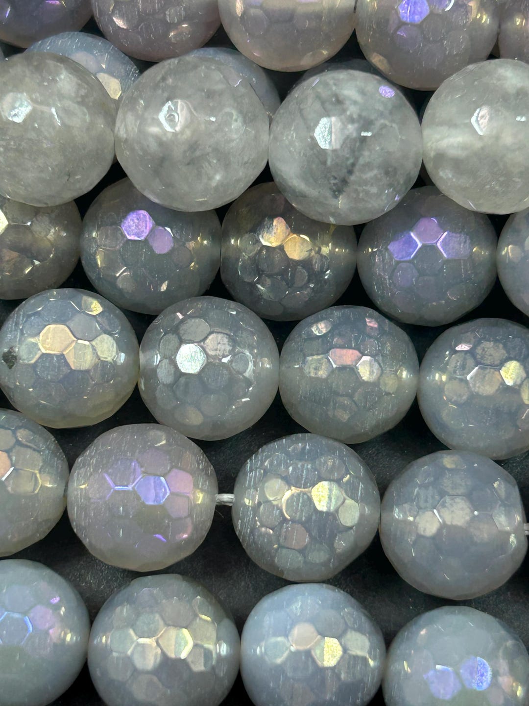 Beautiful Mystic Agate Gemstone Bead Faceted 6mm 8mm 10mm 12mm Round ...