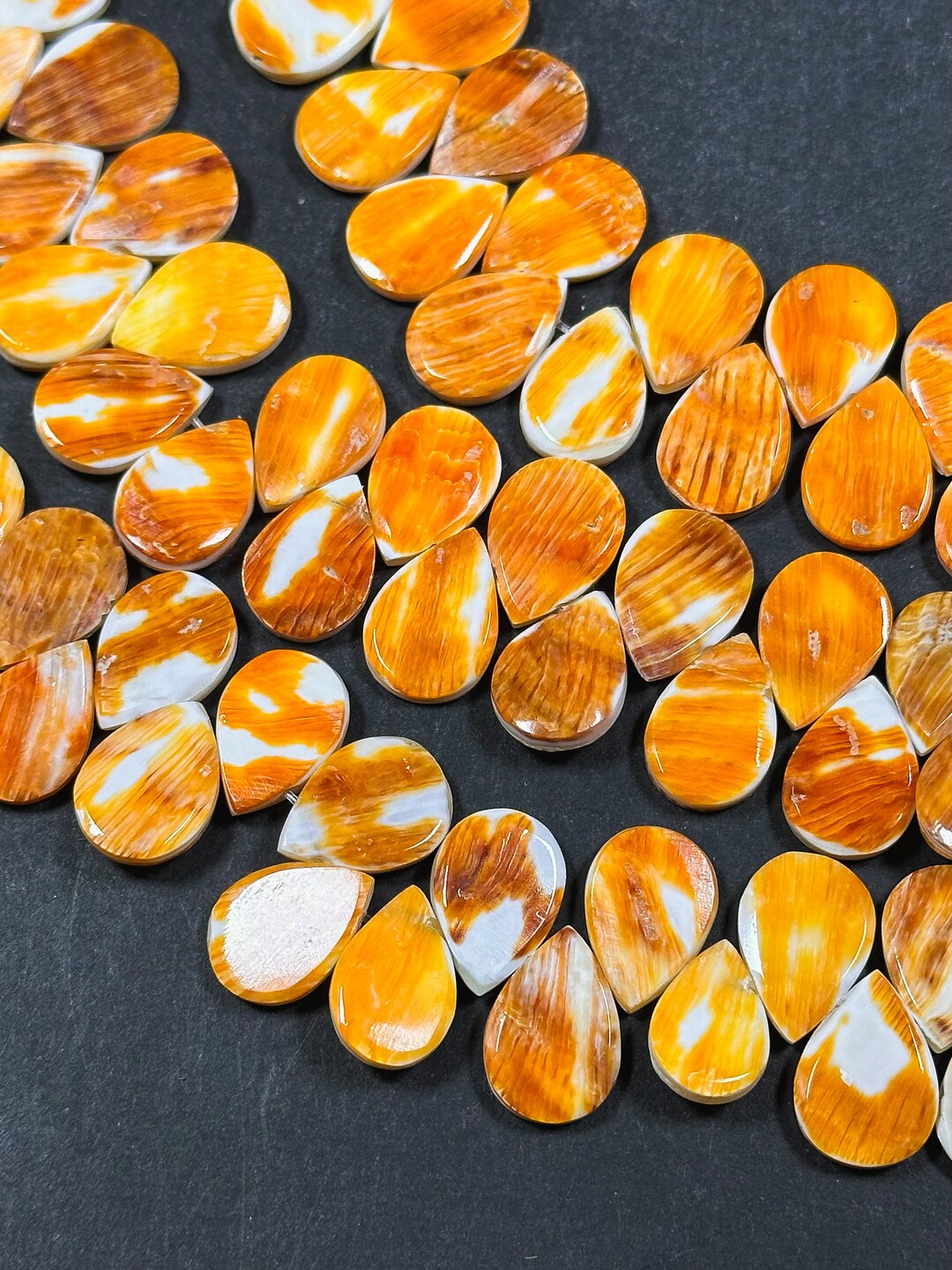 AAA Natural Spiny Oyster Shell Bead 15x10mm Teardrop Shape, Gorgeous ...