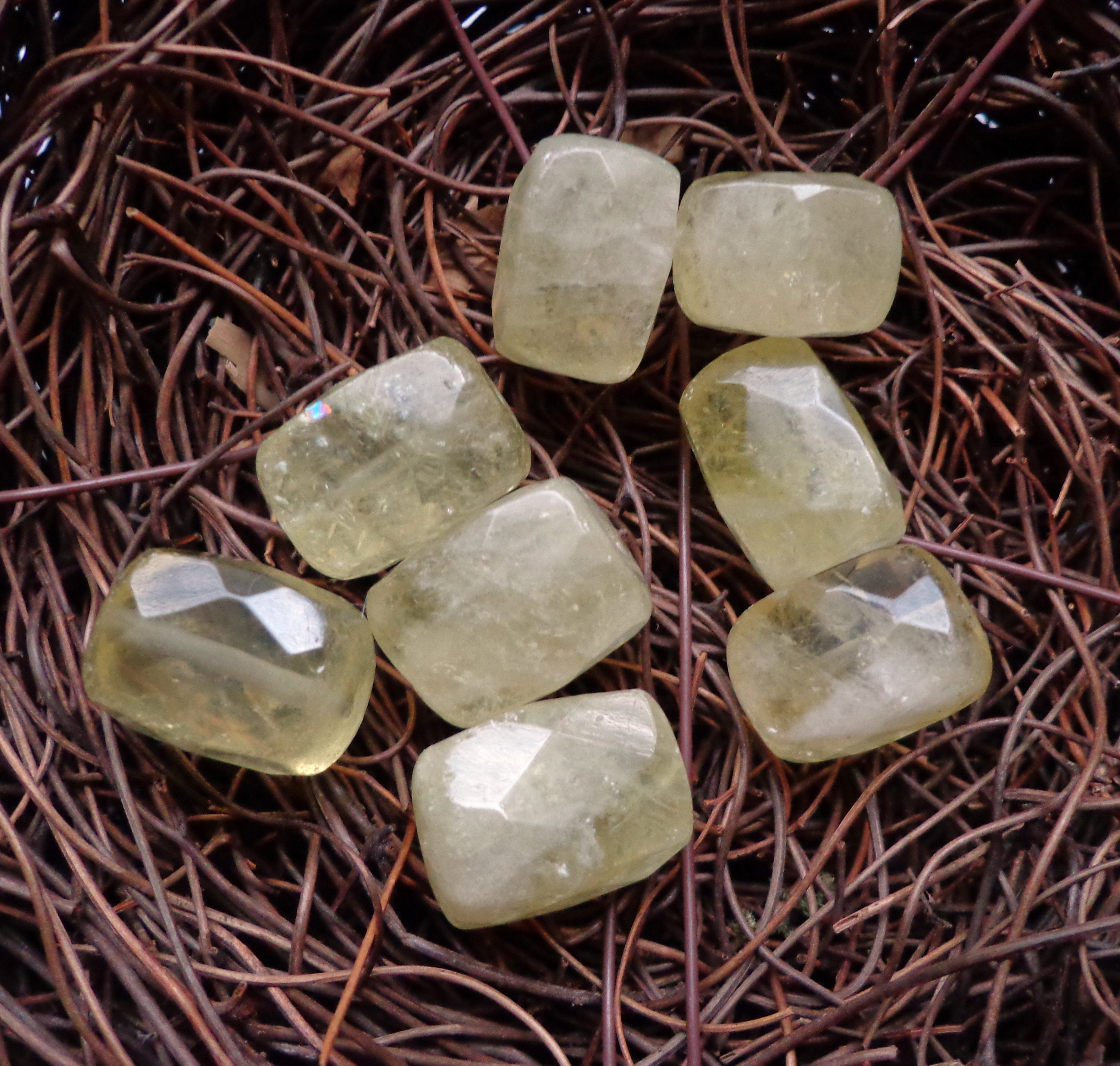 Natural Gemstone Lime Quartz Rectangle Faceted 15x11mm - Etsy UK