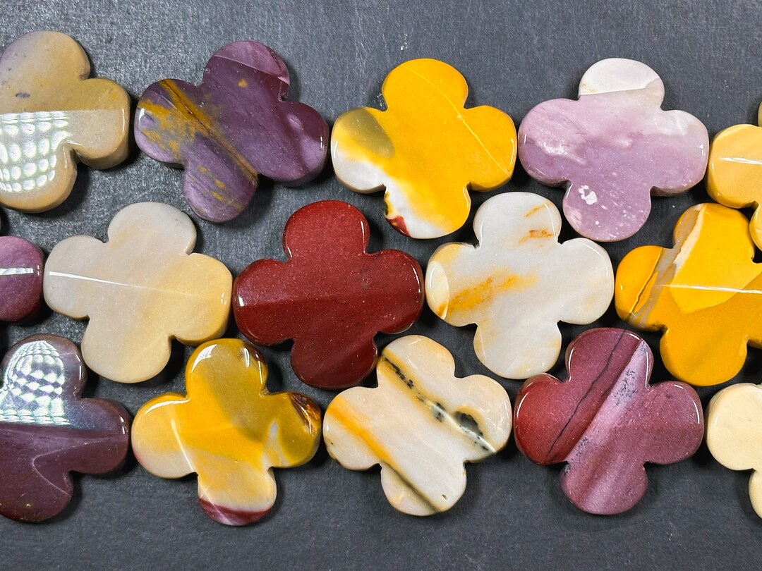 Natural Mookaite Gemstone Bead 35mm Flower Shape Bead, Beautiful ... Natural Mookaite Gemstone Bead 35mm Flower Shape Bead, Beautiful ...