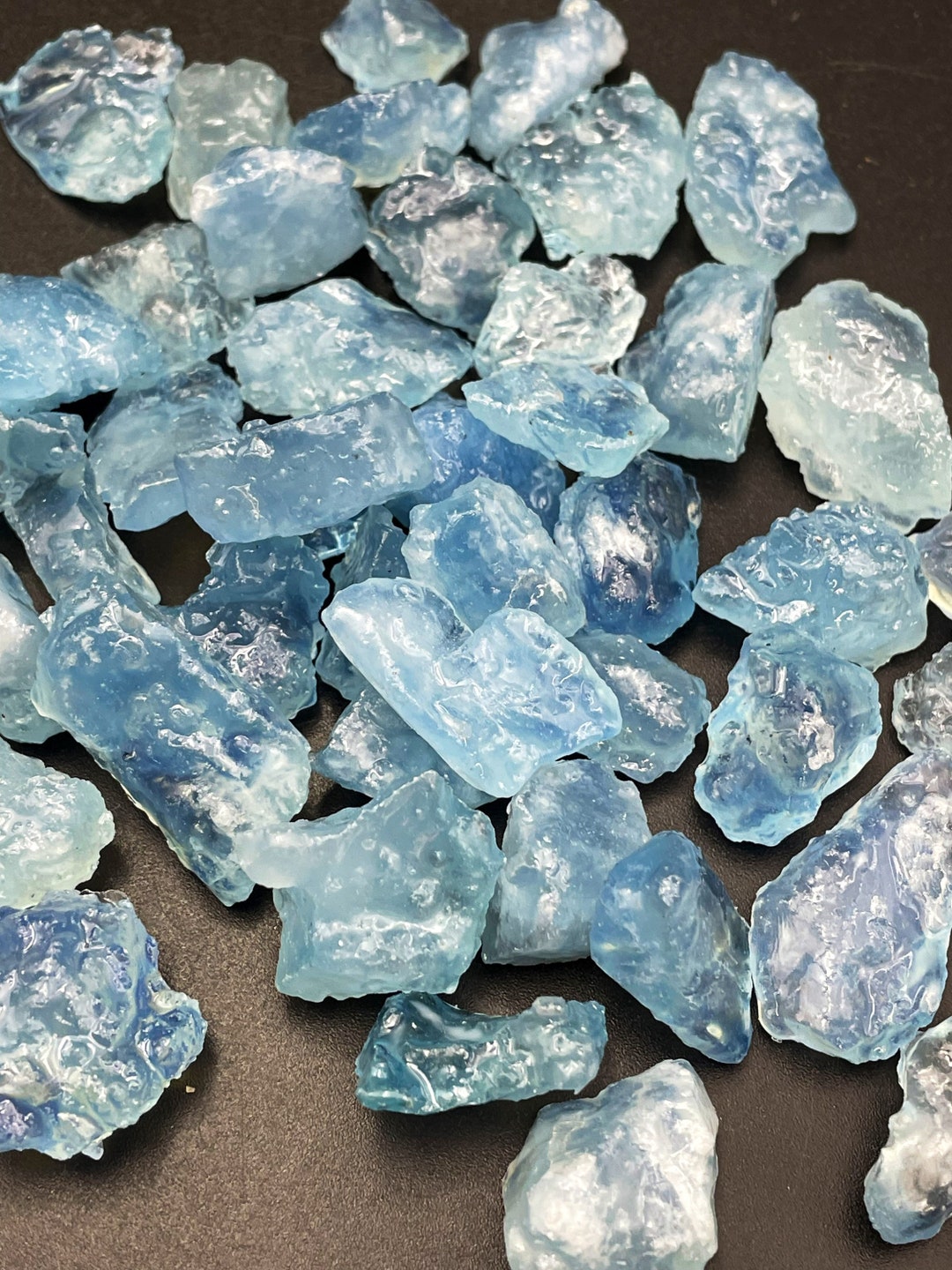 AAA Super Nice Natural Aquamarine Rock Stone. Freedom Nugget Shape ...