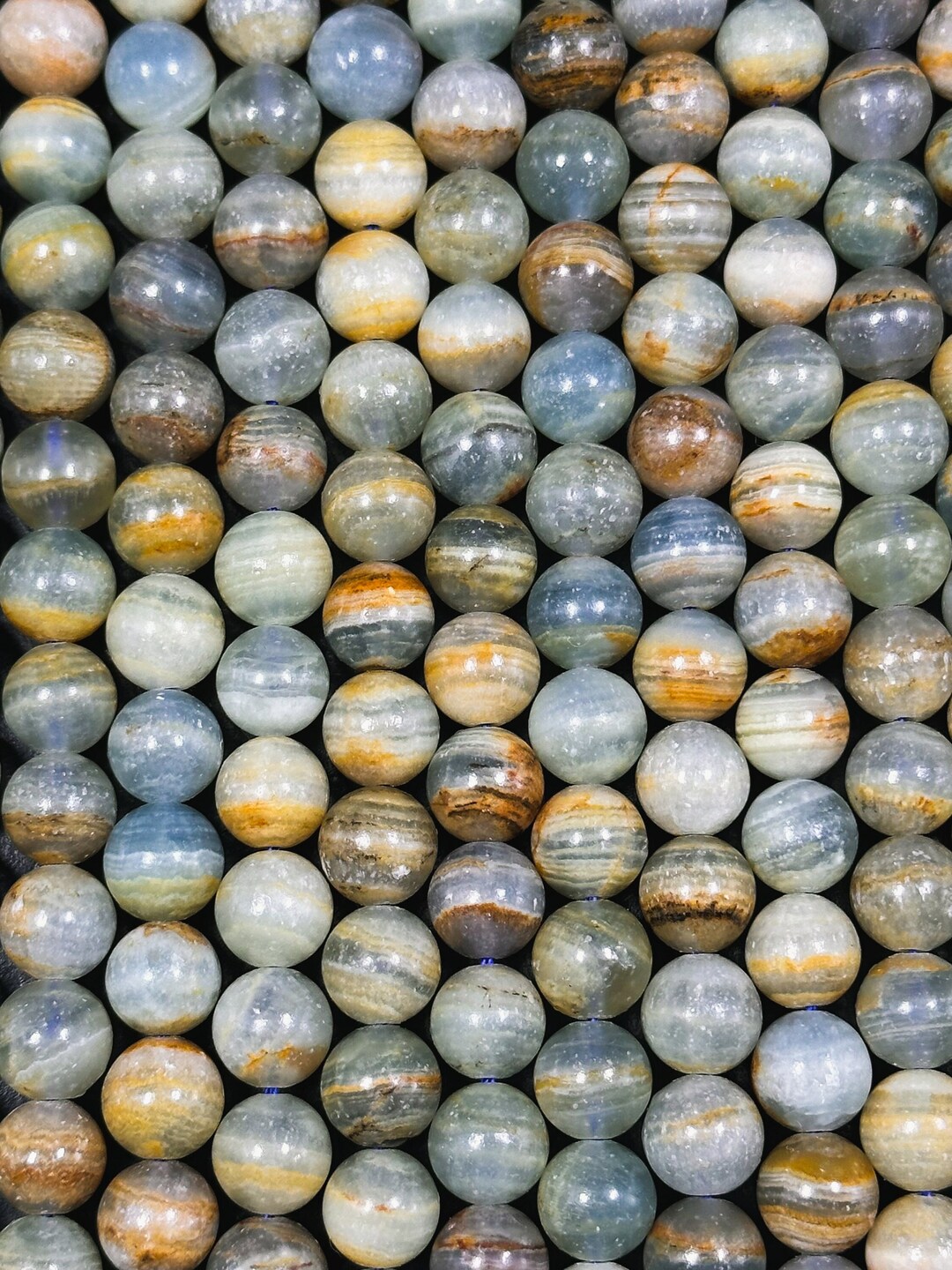 AA NATURAL Brown Calcite Gemstone Bead 8mm 9mm 10mm Round Beads ...