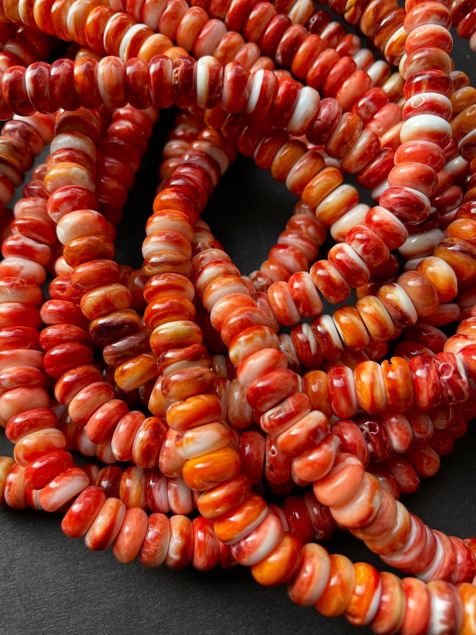 AAA Natural Spiny Oysters Shell . 6x10mm Roundell Shape Spiny - Etsy