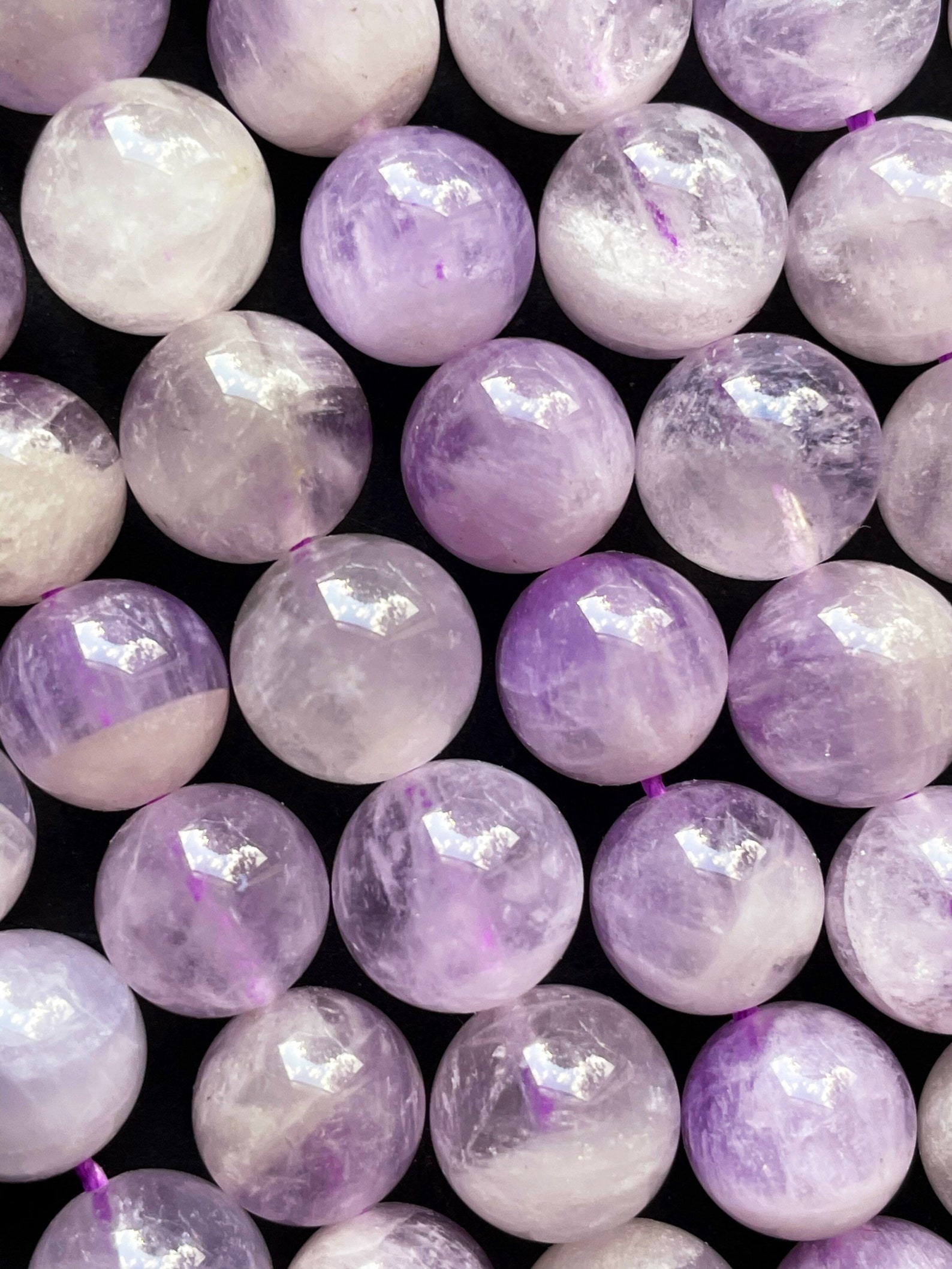 Natural Lavender Jade Stone Bead. . 6mm 8mm 10mm 12mm Round Bead ...