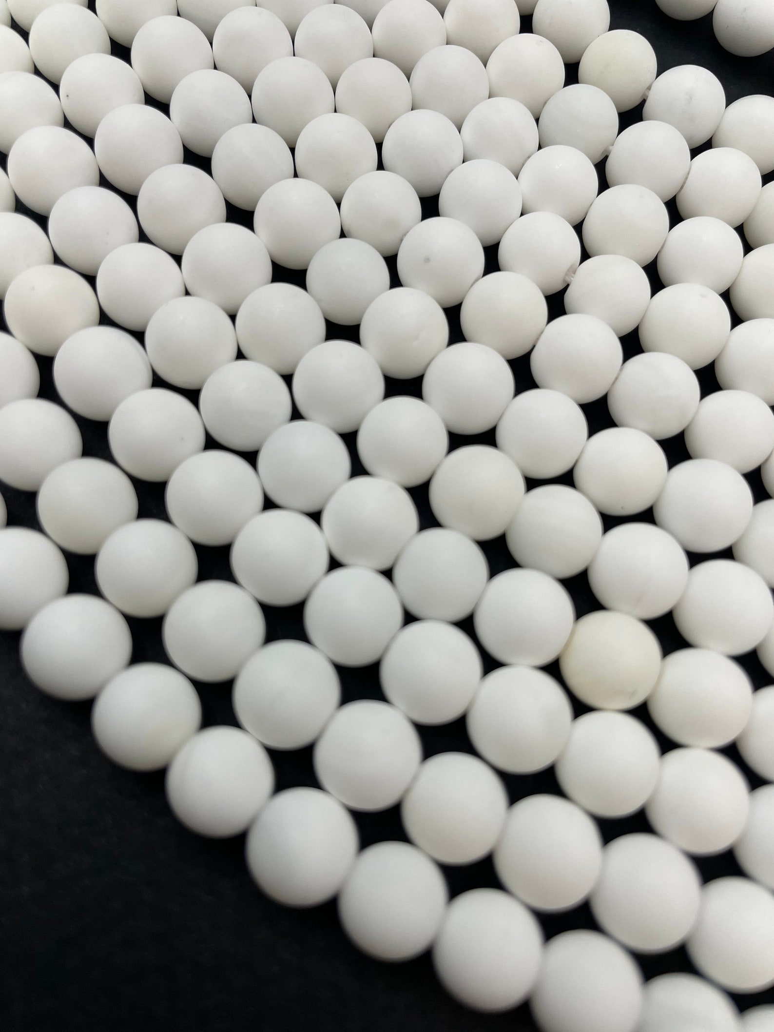 AAA Natural Matte White Shell Bead. 6mm 8mm 10mm Round Bead. Beautiful ...