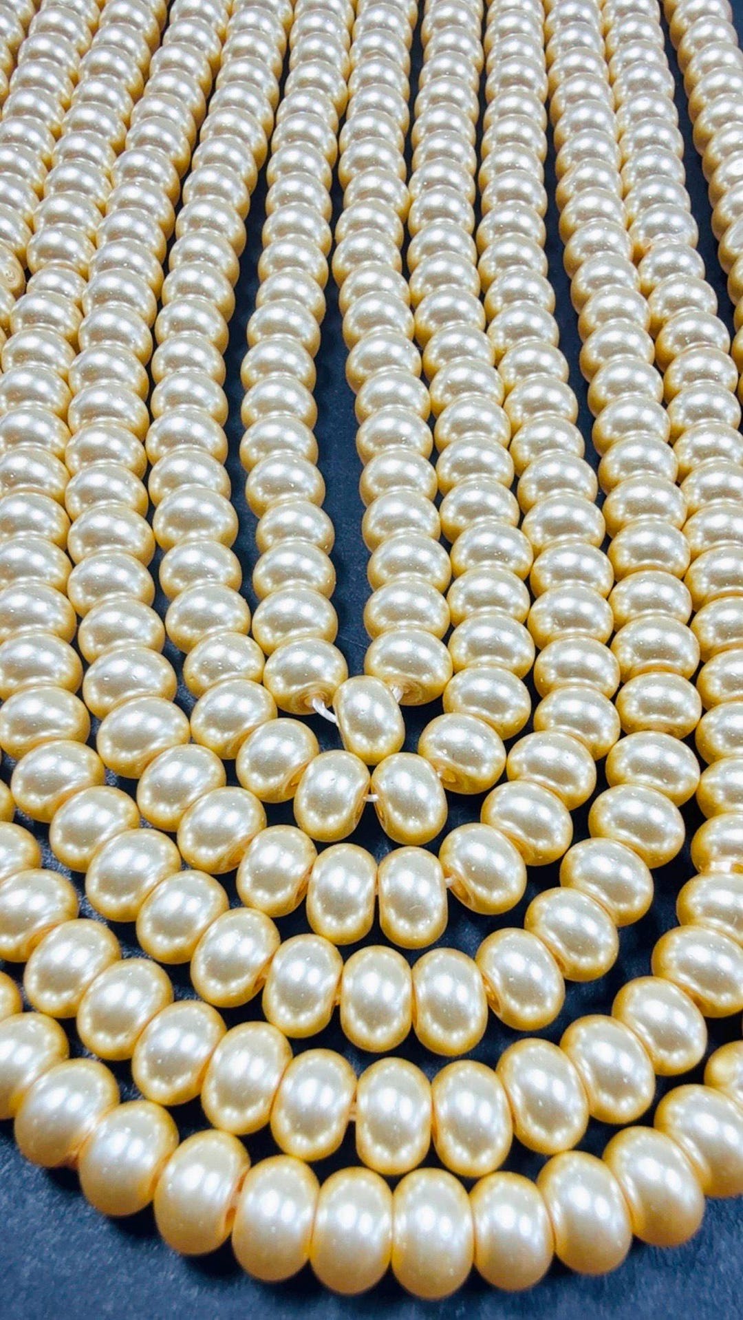 Chinese Swarovski Pearl Crystal Beads 6mm Rondelle Shape Beads ...