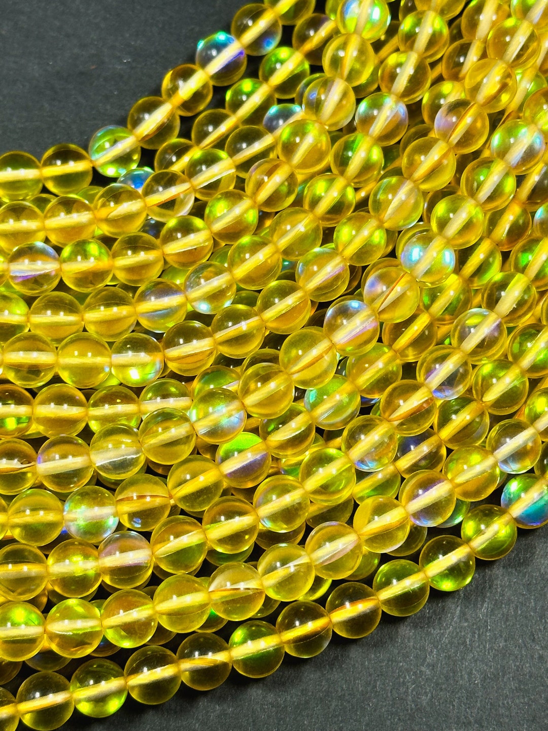 Beautiful Mermaid Glass Beads 6mm 8mm Round Beads, Gorgeous Glossy ...
