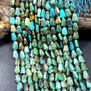 Natural Turquoise Gemstone Bead . Faceted Cut Turquoise Beads ...