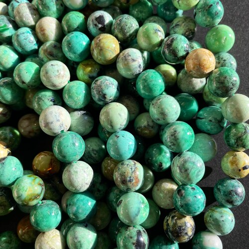 Natural Africa Turquoise. 6mm 8mm 10mm 12mm. Round Bead . - Etsy