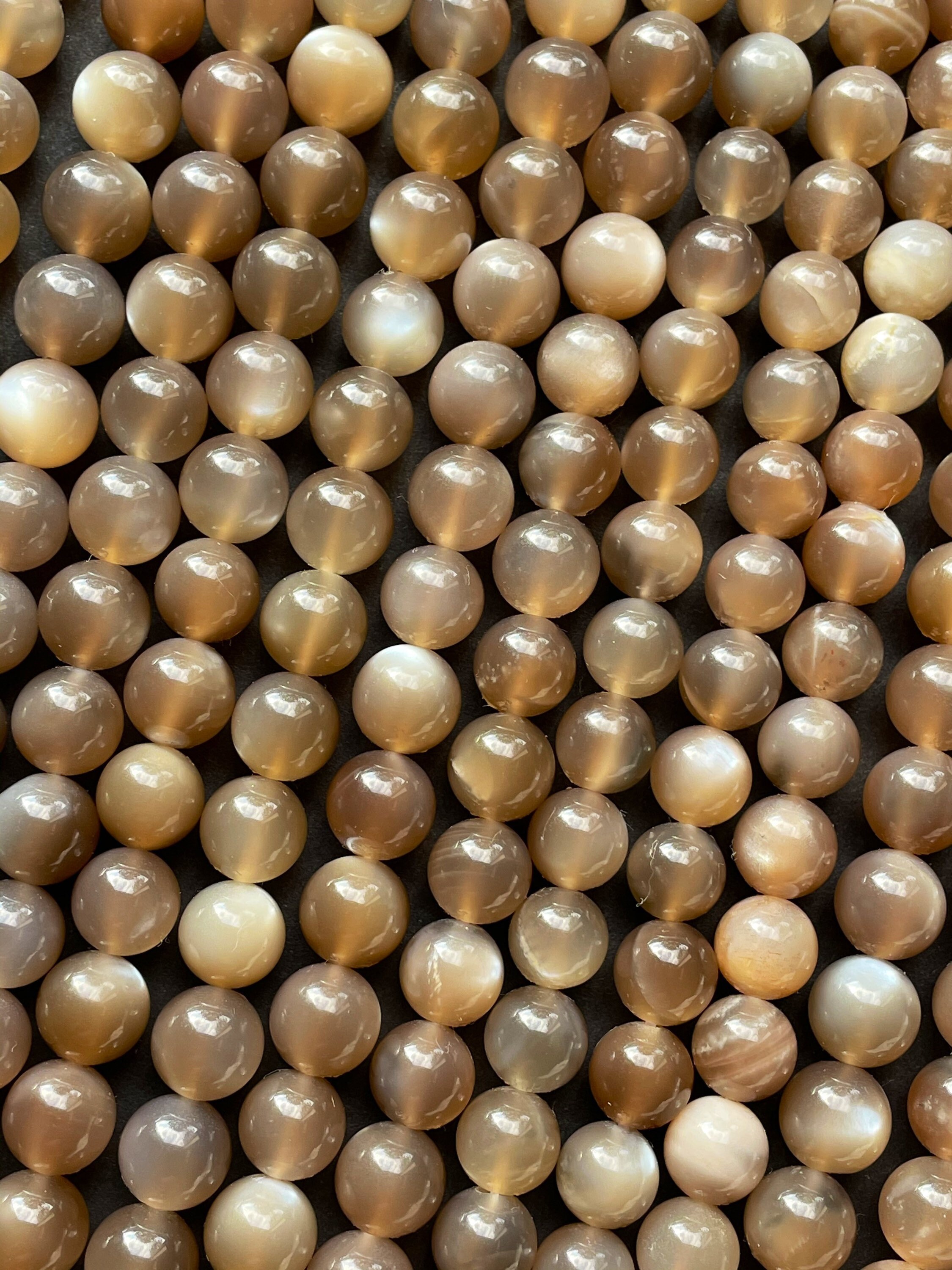 AAA Natural moonstone rainbow flash brown moonstone bead .6mm | Etsy