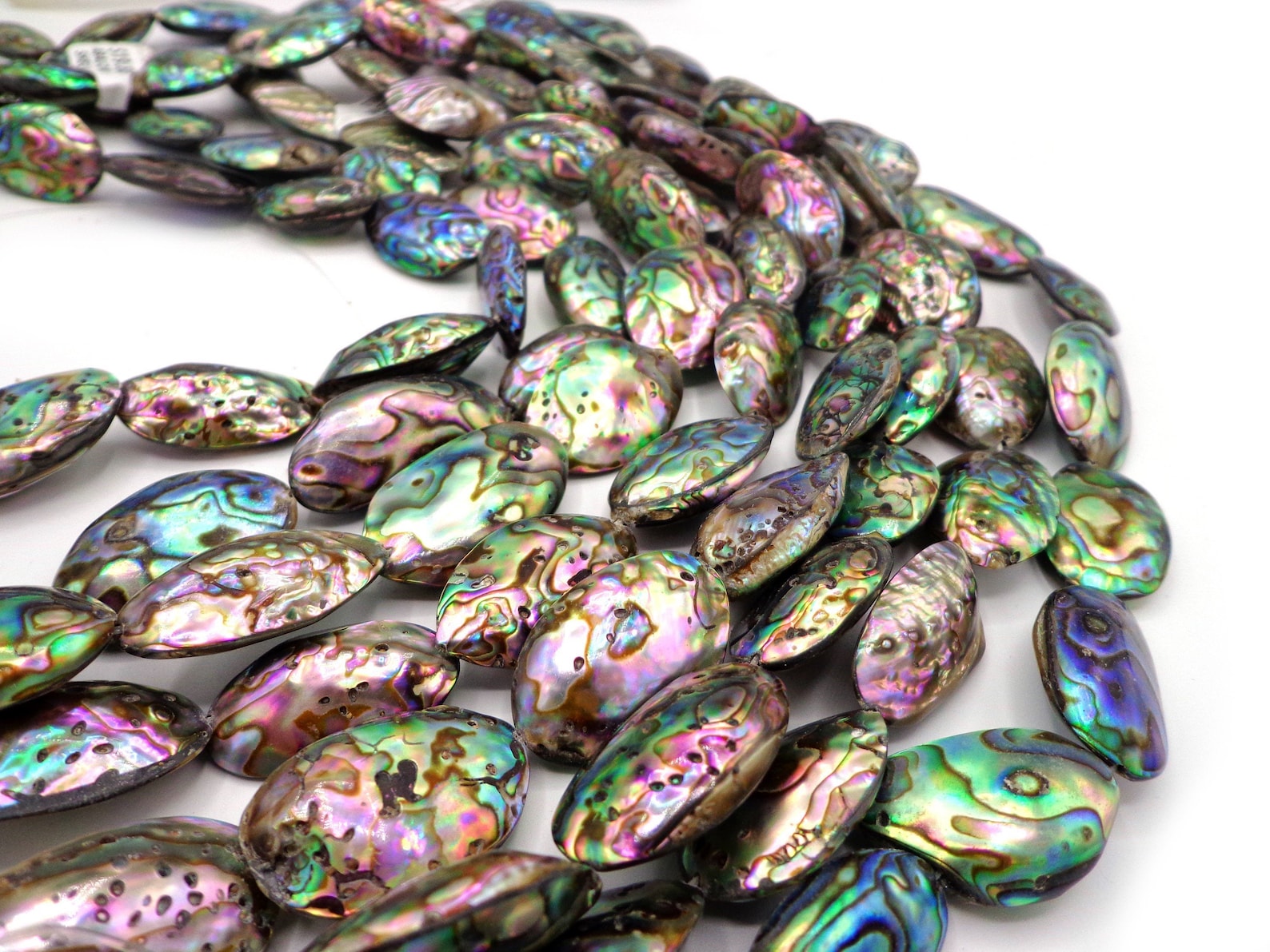 NATURAL Abalone Shell Beads Approx. 17x28mm Beads Full Length - Etsy
