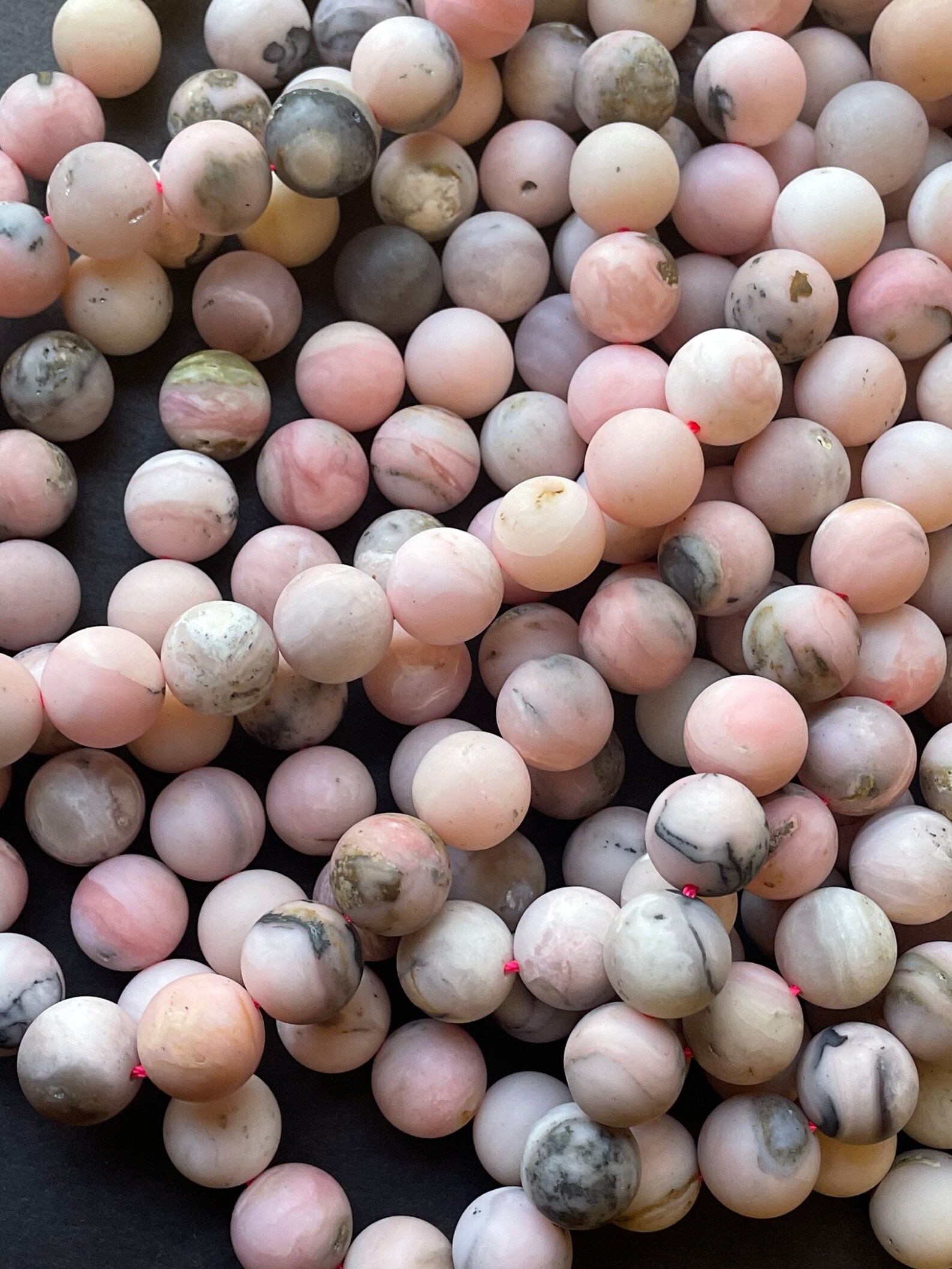 AAA Natural Pink Opal Stone Bead . 6mm 8mm 10mm 12mm Matte Finished ...