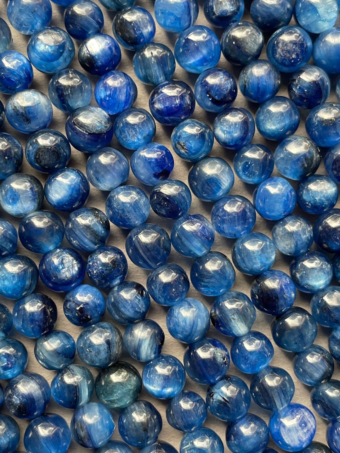 AAA Natural KYANITE Stone Bead . 5mm 6mm 7mm 8mm 10mm 12mm Round Bead ...