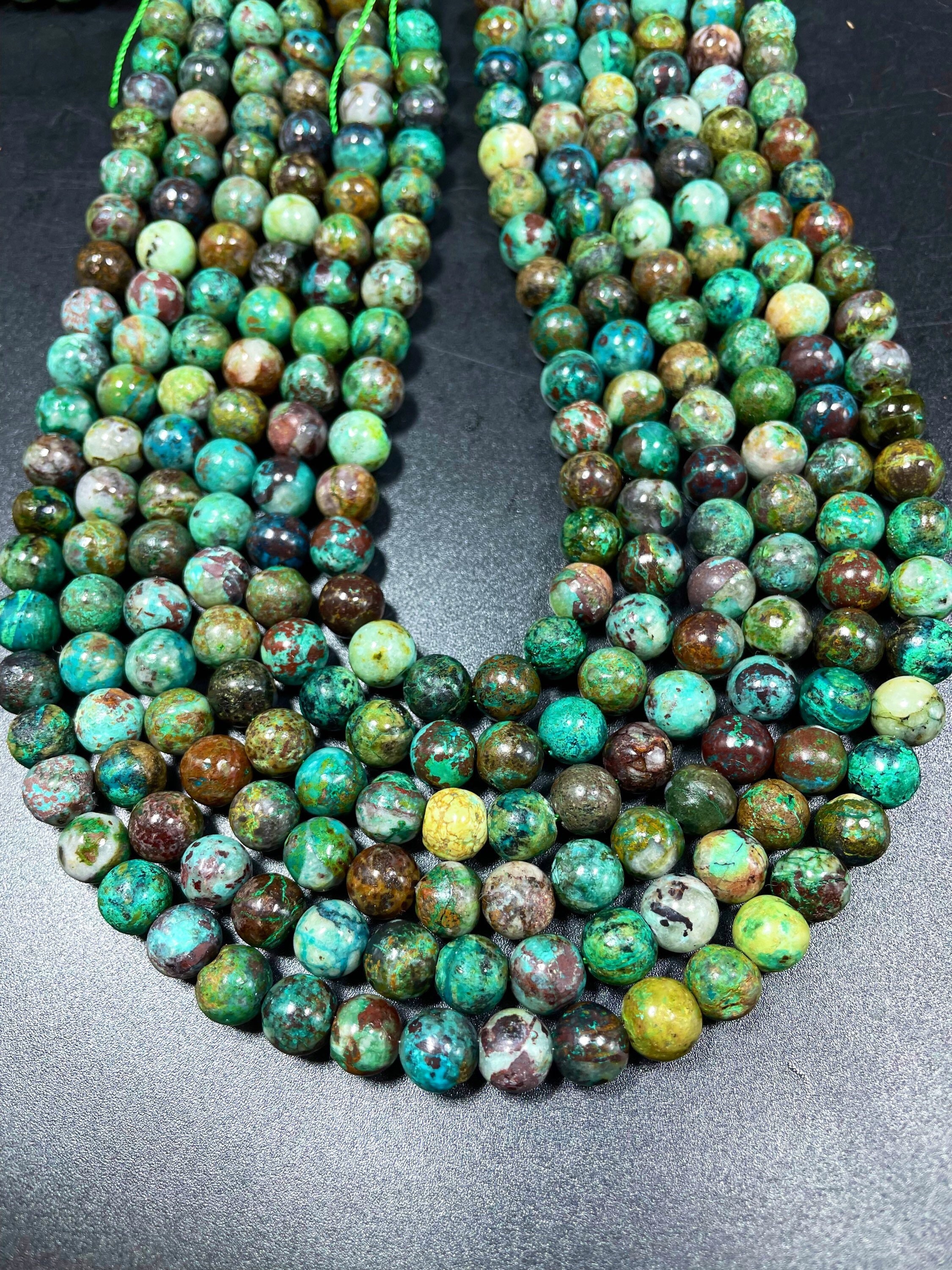 AAA Natural Turquoise Gemstone Bead. 6mm 8mm 10mm Round Bead. Gorgeous ...