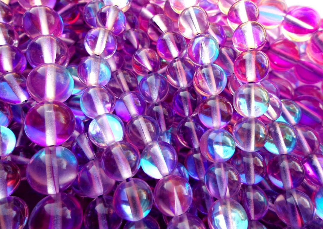 Mystic Aura Quartz Beads, 6mm,8mm,10mm Beads, Round Shaped Beads ...