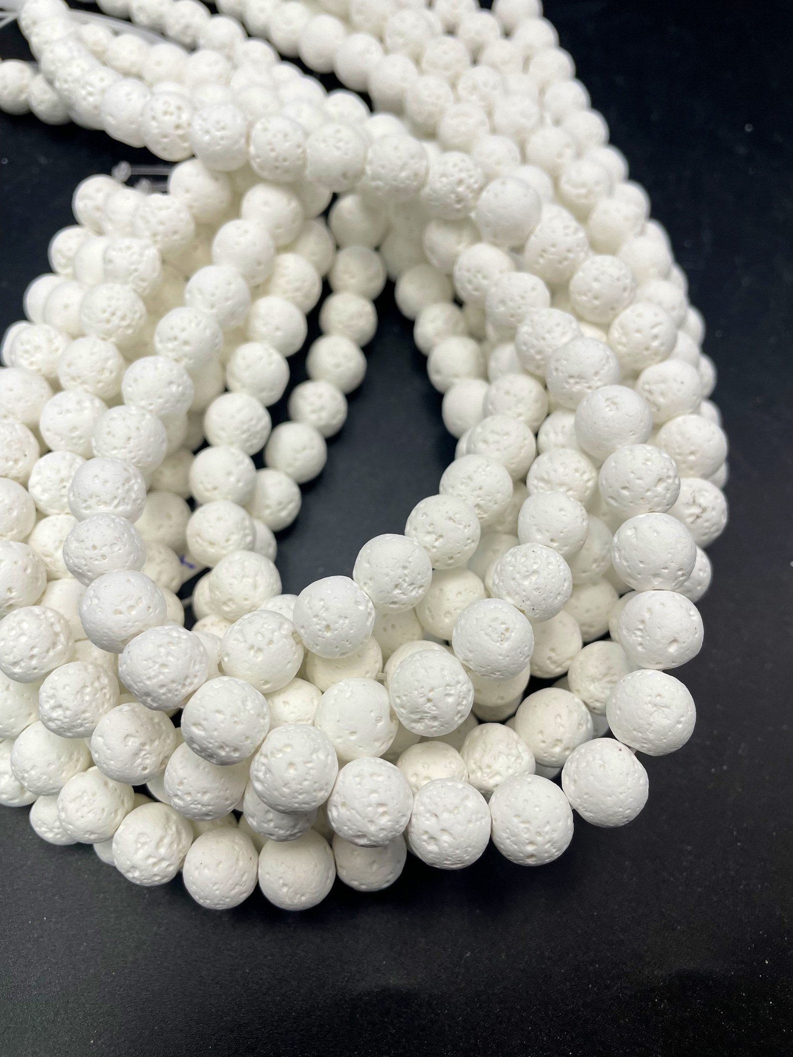 AAA Natural Lava Rock Stone Bead. 4mm 6mm 8mm 10mm 12mm Round Bead ...