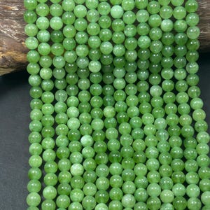 Beautiful Light Green Jade Gemstone Bead 6mm 8mm 10mm Round Bead ...