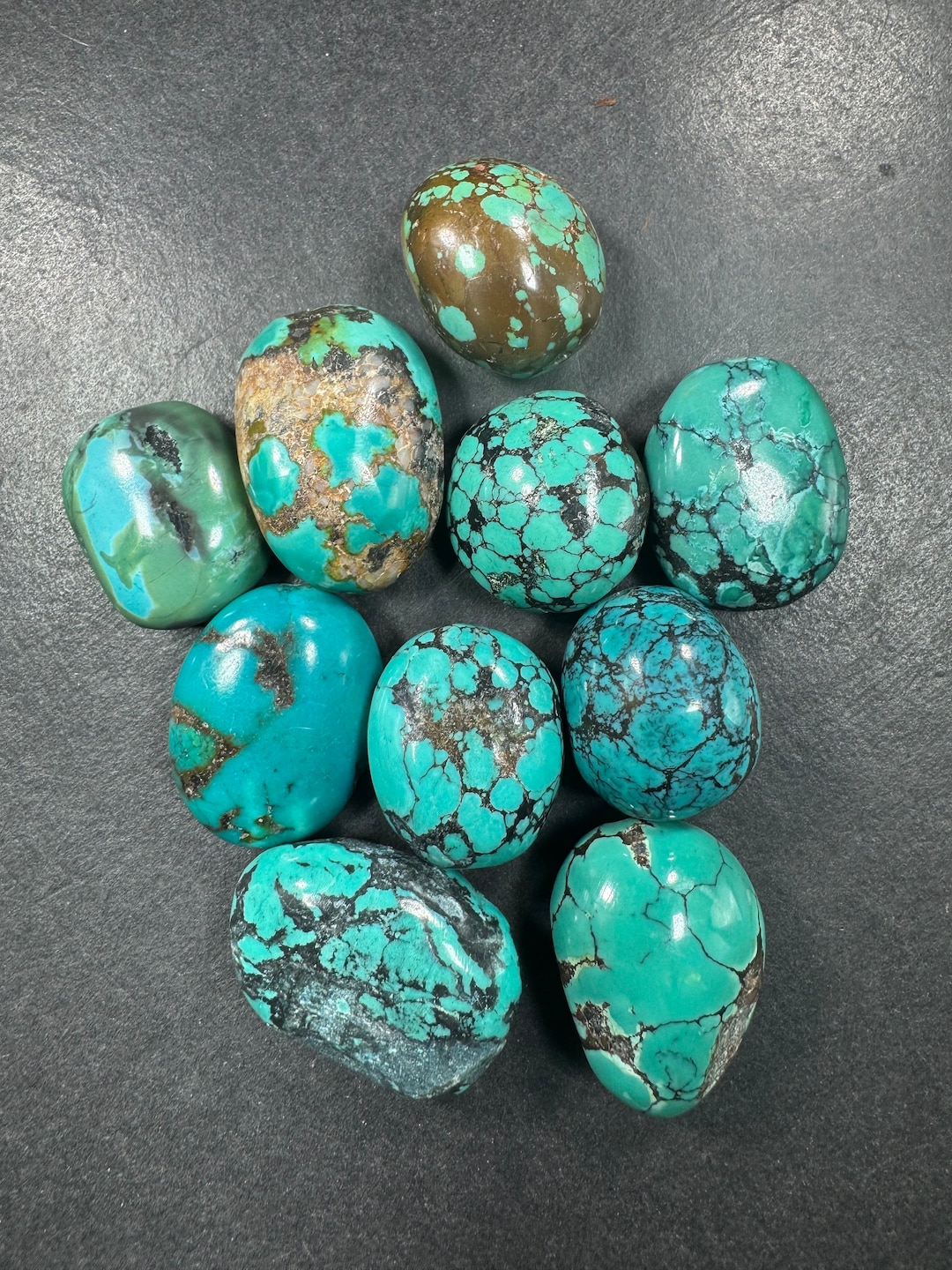 Natural Turquoise Gemstone Bead. Smooth Oval Shape. Gorgeous Natural ...