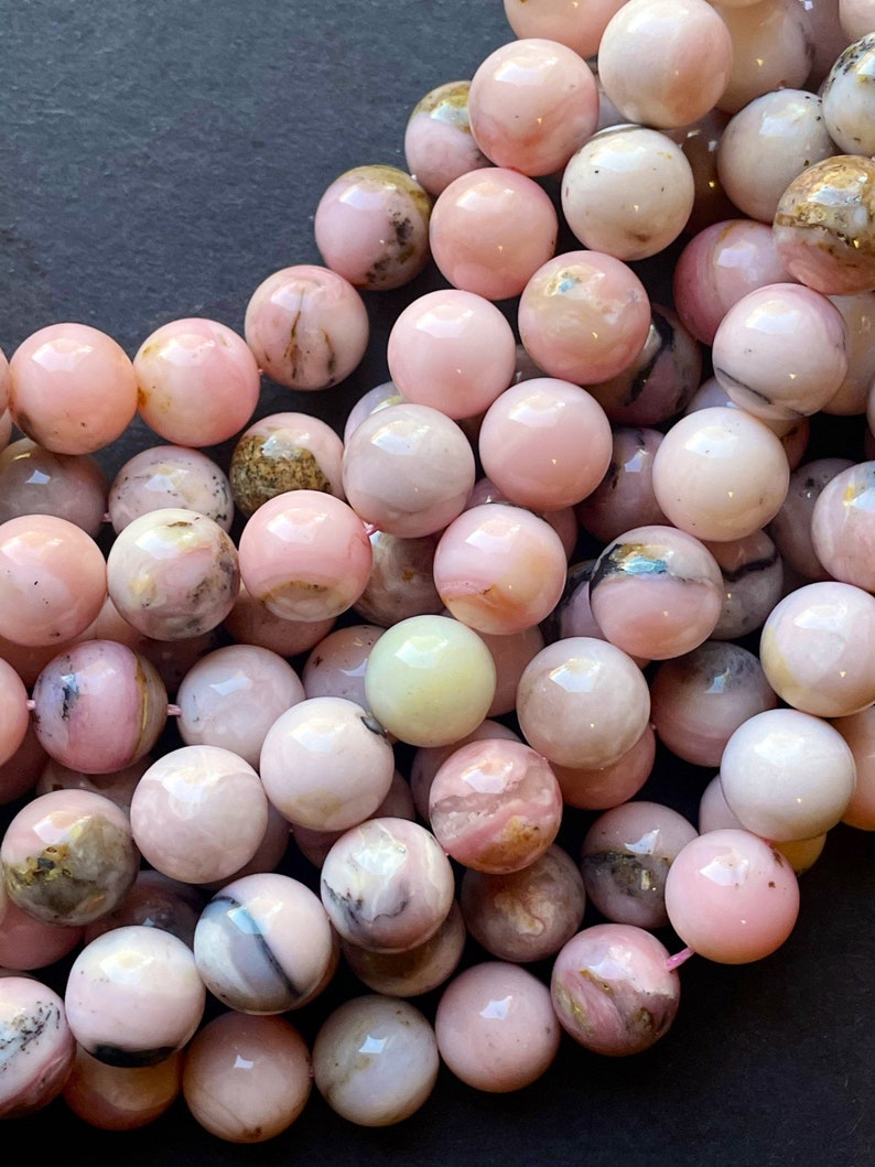 AAA Natural Pink Opal Stone Bead . 6mm 8mm 10mm 12mm Smooth - Etsy