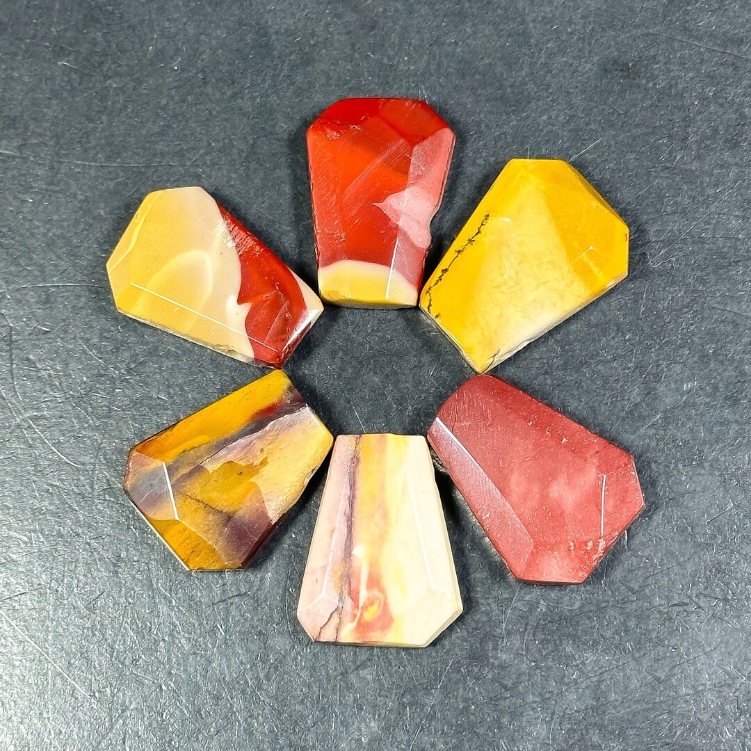 NATURAL Mookaite Gemstone Bead Faceted 28x20mm Teardrop Shape Bead ...