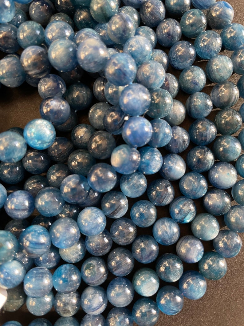 AAA Natural Kyanite. 4mm 6mm 8mm 10mm 12mm Round Kyanite Bead - Etsy