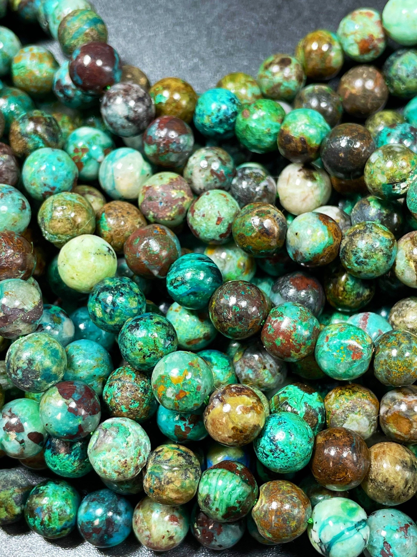 Natural Turquoise Gemstone Bead. 6mm 8mm 10mm Round Bead. Gorgeous ...