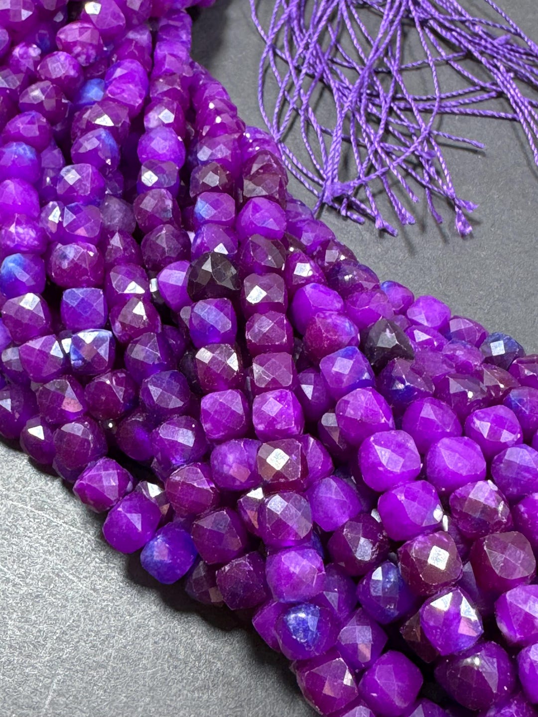 Natural Gemstone Bead. Faceted Cube Shape Bead. Gorgeous Natural ...
