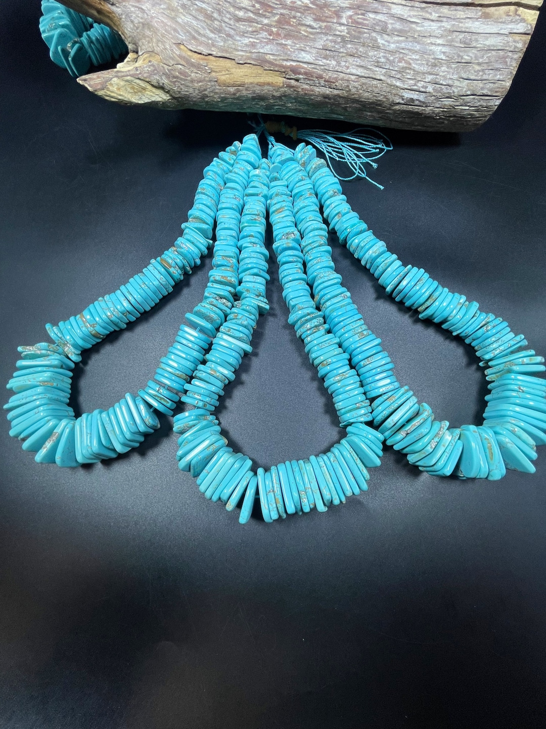 Natural Blue Turquoise Gemstone Bead . Graduated Shape. Beautiful ...