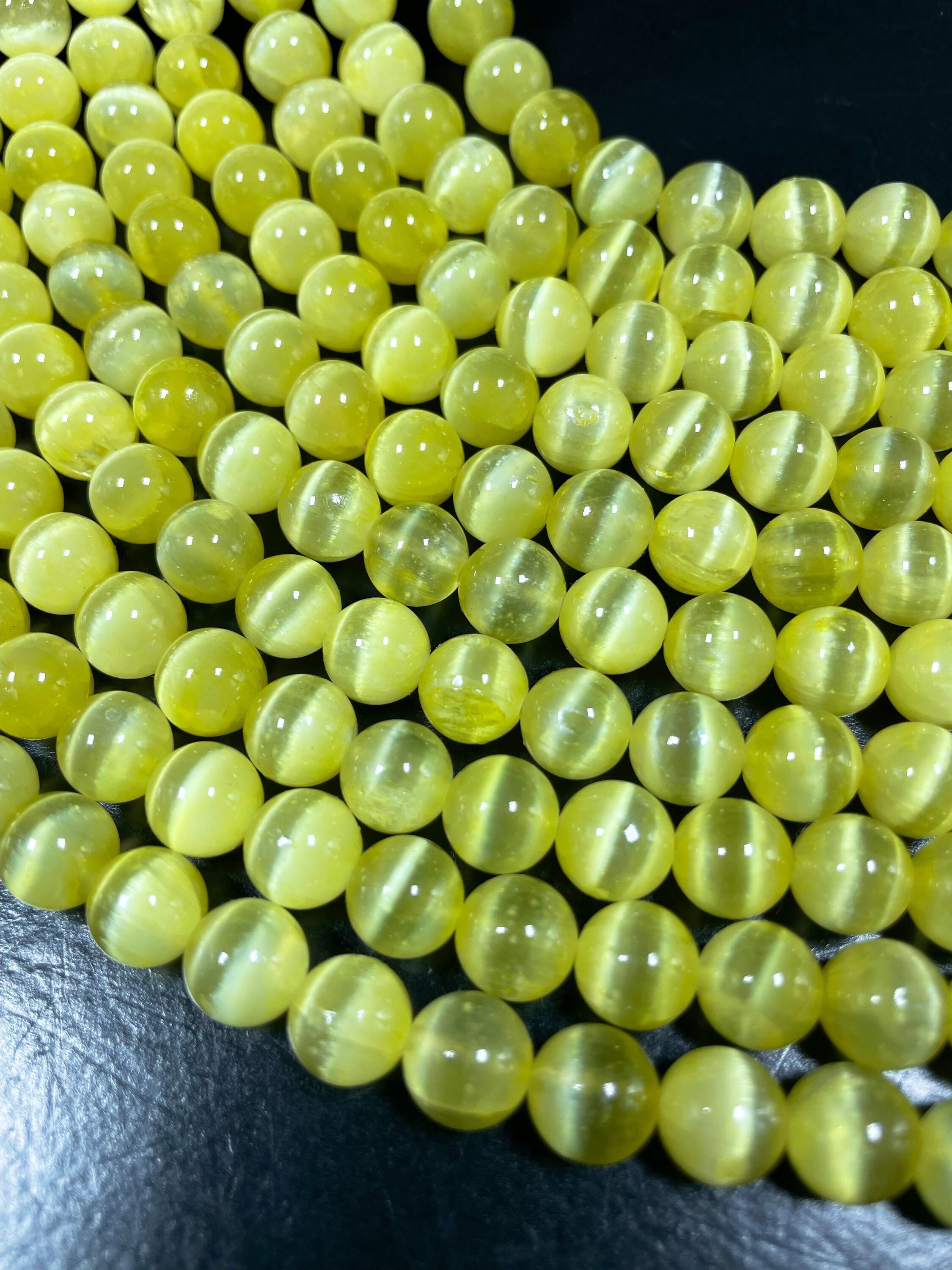 AAA Natural Selenite Gemstone Bead, 8mm 10mm Round Bead, Beautiful ...