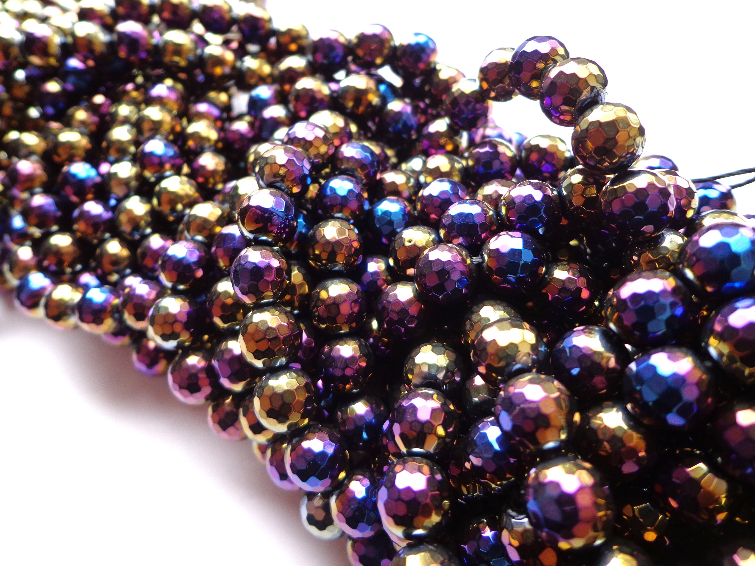 AAA Mystic Agate Gemstone Beads, 6mm, 8mm, 10mm, Faceted Round Beads ...